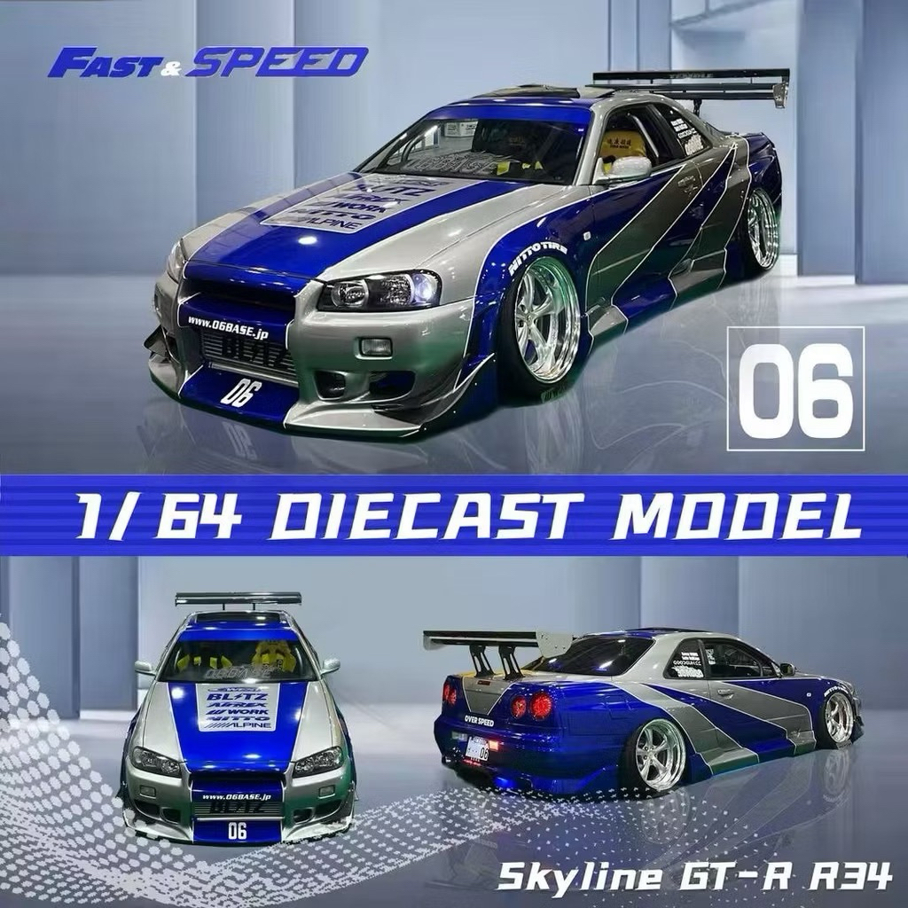 AT Toys Store - Mô Hình Xe 1/64 - Fast&SPEED- Nissan GT-R R34 | Shopee ...