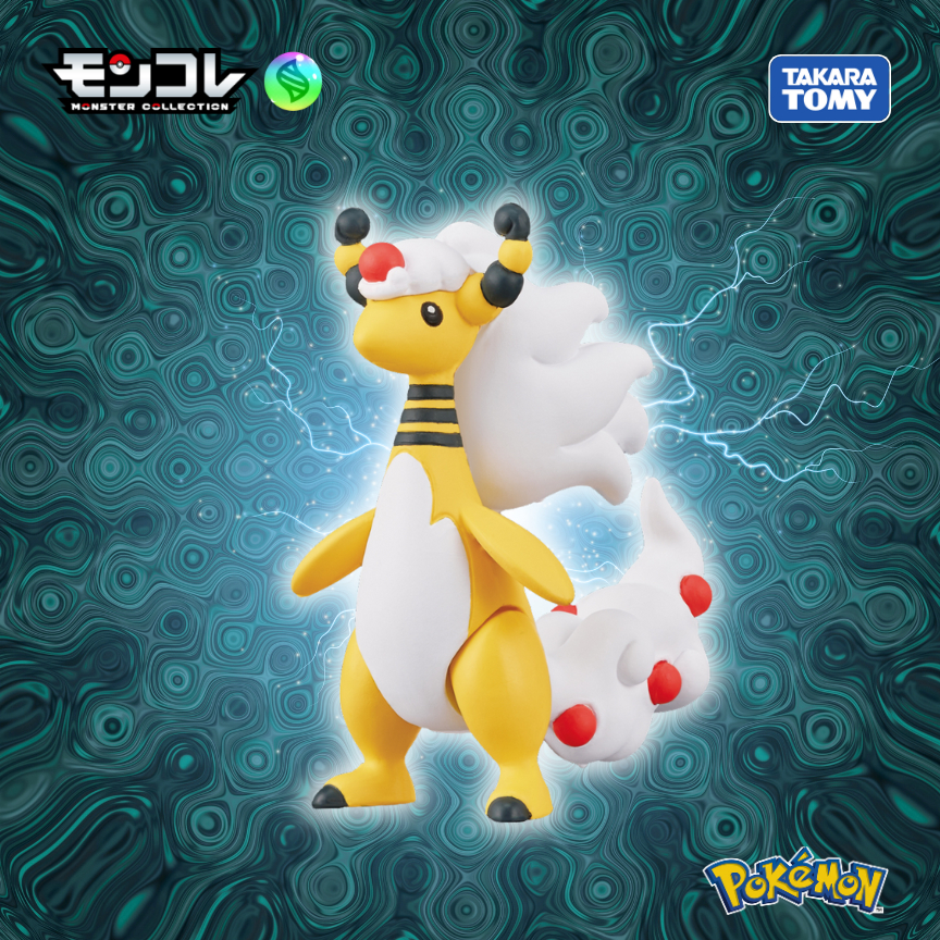 Mô hình Pokemon Moncolle Mega Ampharos / Denryu Cừu điện tiến hóa Mega ...