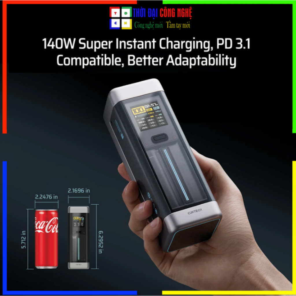 Sạc Dự Phòng Cuktech P23 25.000mAh 210w C1A PD 3.1 PPS5A QC Mi Turbro Charger 120W – Bảo hành 12 ...