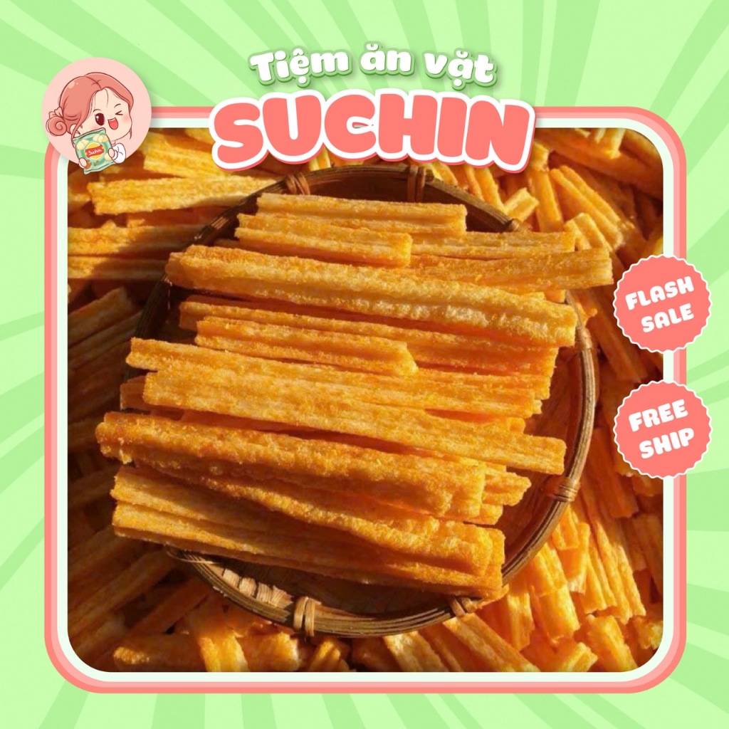 (500gram) Snack khoai tây que 🎁Suchin food🎁 bim bim que khoai tây ...
