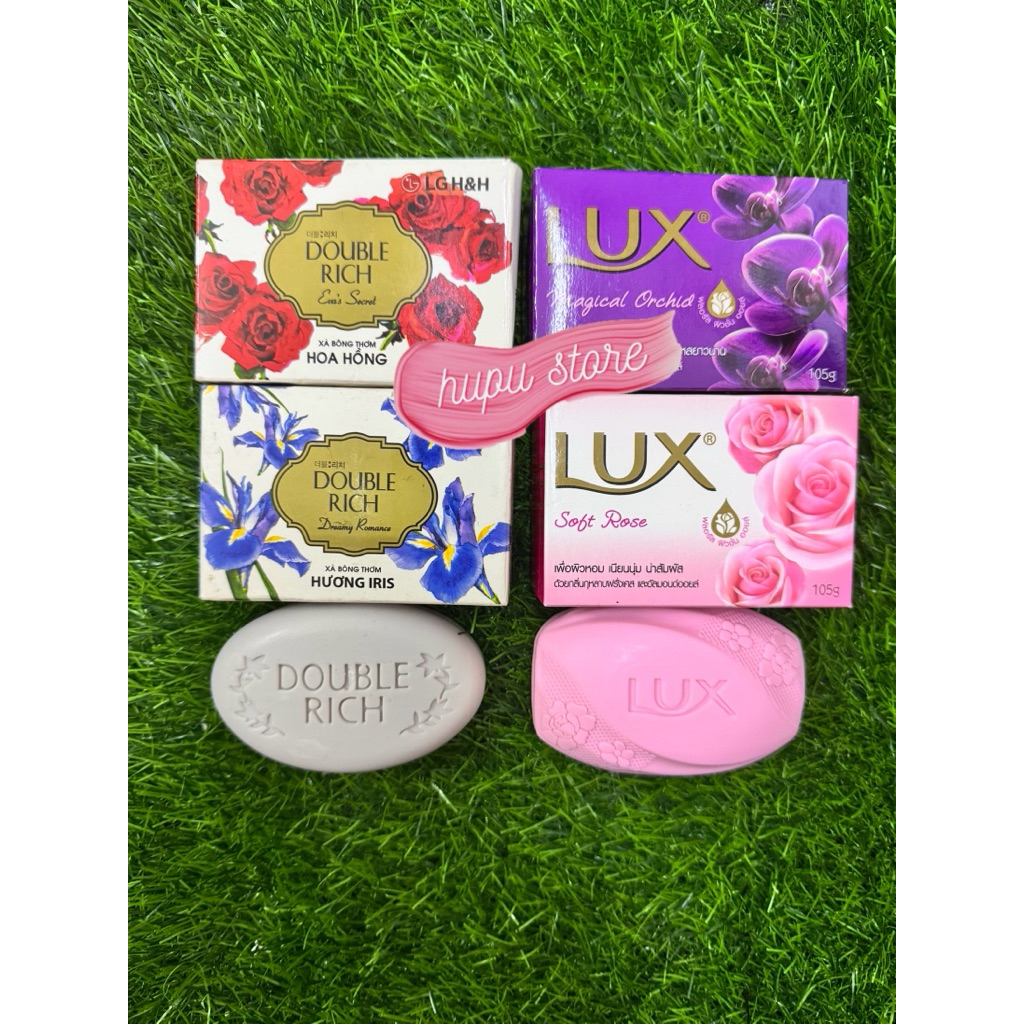 [90/105g] XÀ BÔNG CỤC HƯƠNG NƯỚC HOA DOUBLE RICH/ LUX (Xà Bông Thơm ...