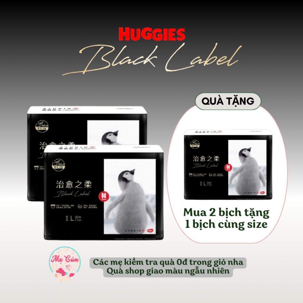 (Mua 2 tặng 1) Tã quần Huggies Siêu cao cấp Black Label mới nhập khẩu ...