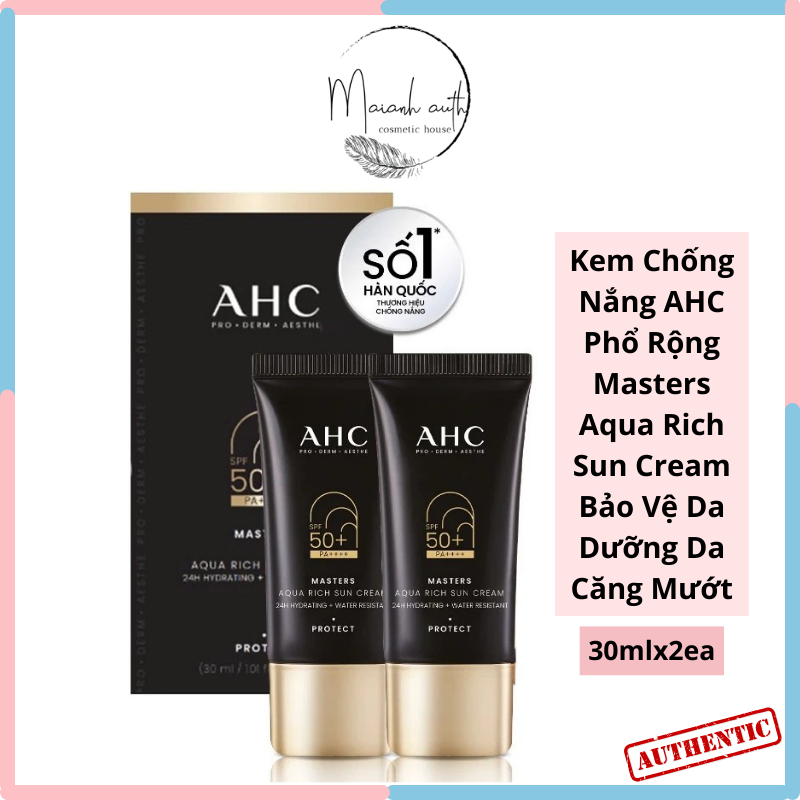 Kem Chống Nắng Phổ Rộng, Căng Bóng AHC Master Aqua Rich Sun Cream 30ml ...