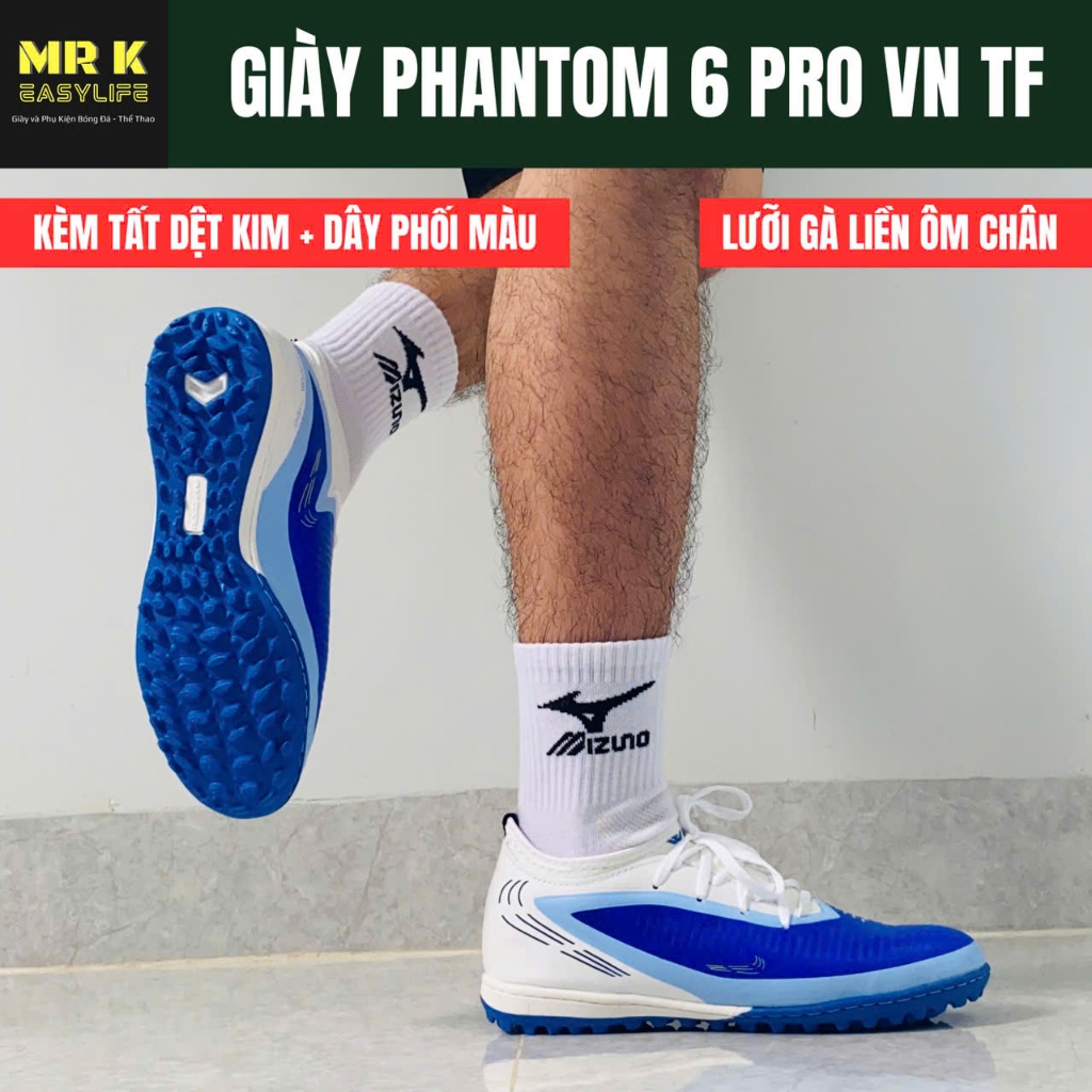 [MỚI] Giày Đá Bóng Nam PHANTOM 6 WINBRO TF, đế cao su TF, khâu full đế ...