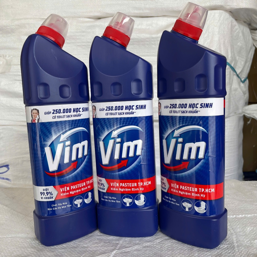 [MUA 1 TẶNG 1 🎁] Combo 3 Chai Nước Tẩy Bồn Cầu VIM 880ml –Diệt 99.9% Vi ...