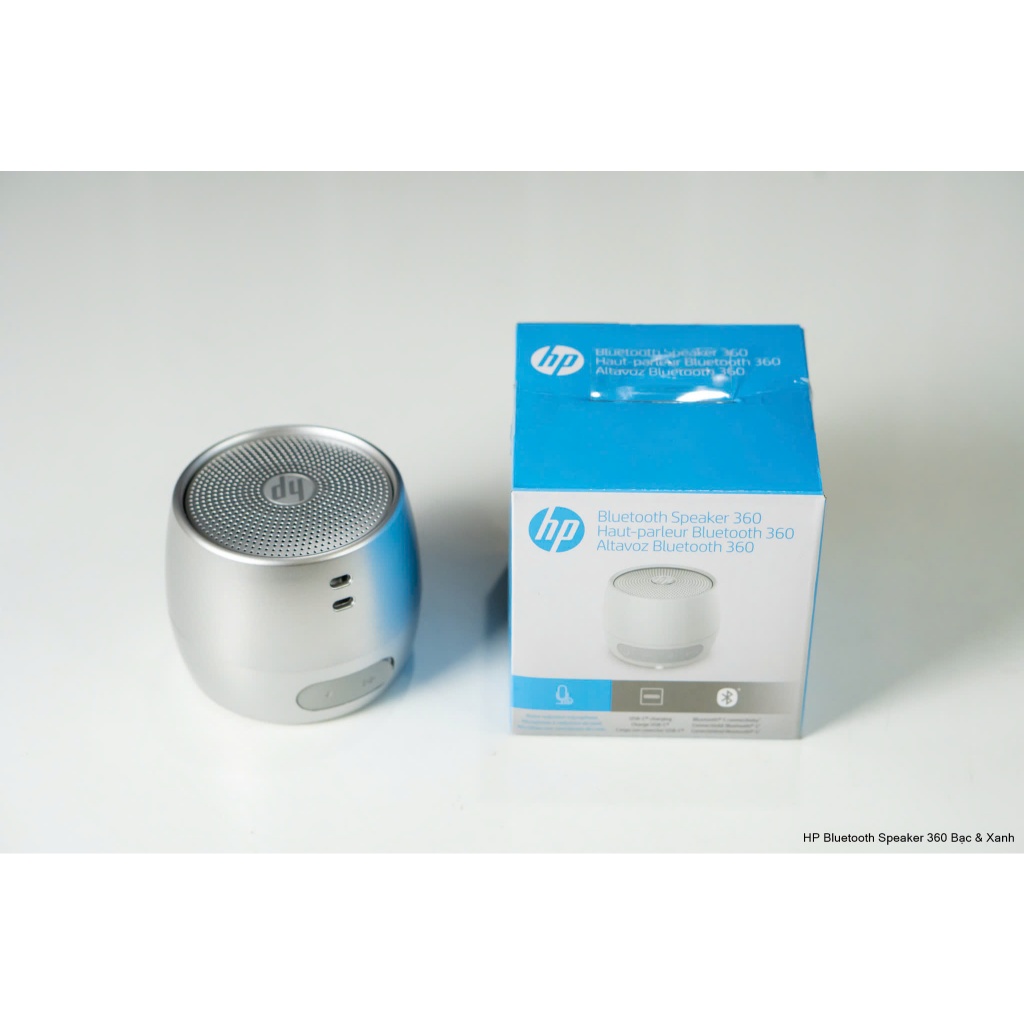 Loa Bluetooth HP Speaker 360 | Bluetooth 5.0 | USB-C | Màu Bạc / Xanh ...