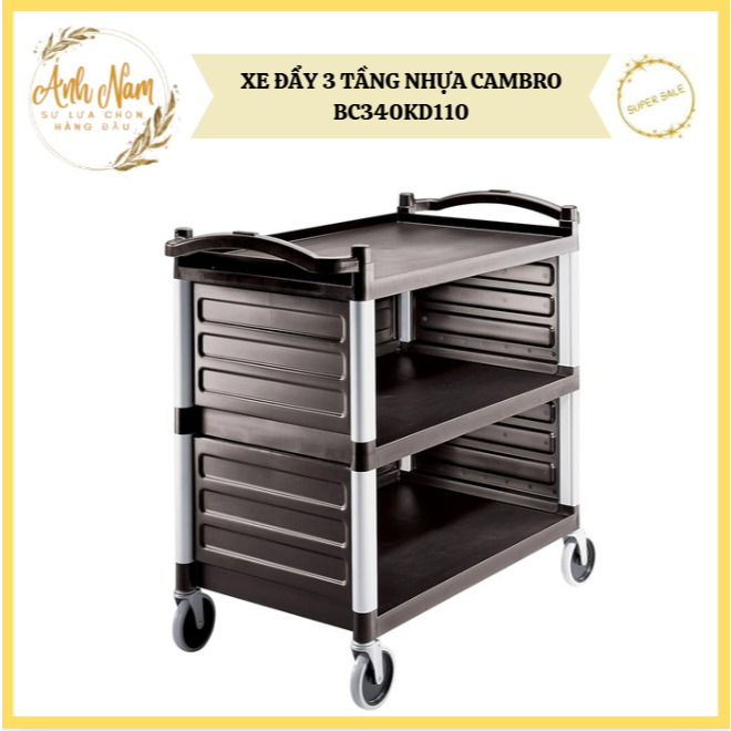 Xe Đẩy 3 Tầng Nhựa Cambro BC340KD110, BC340KD480 và Vách Ngăn Xe Đẩy ...