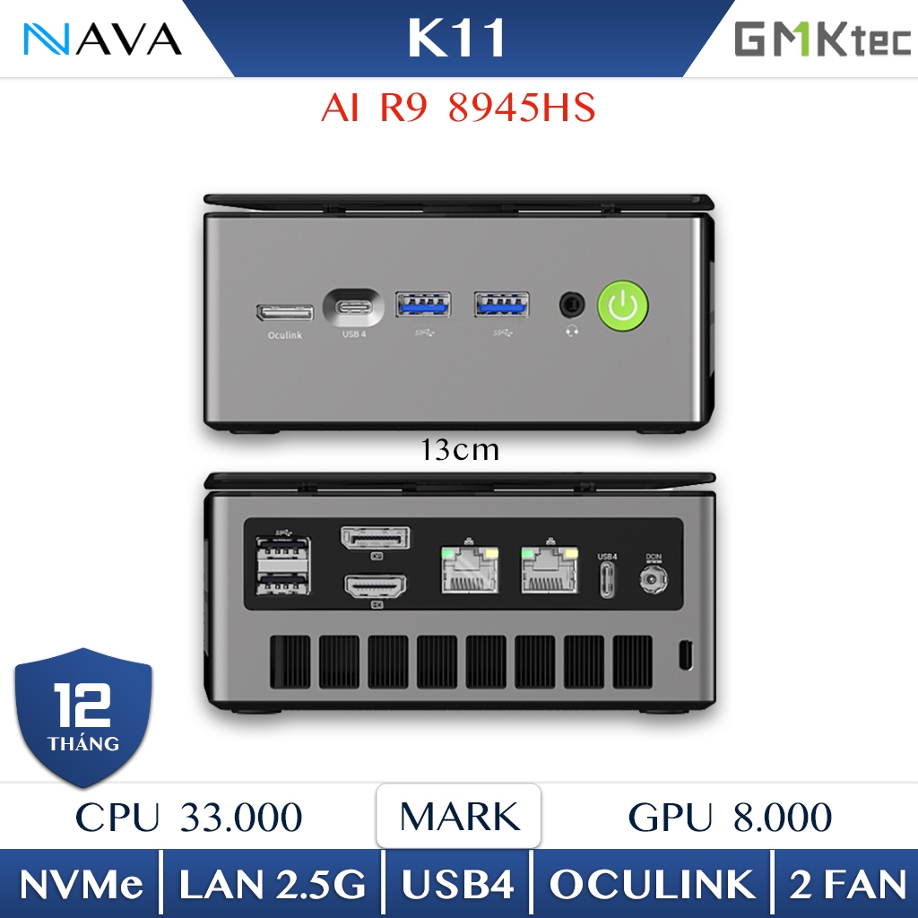 Mini PC GMKtec K11 Ryzen 9 8945HS Oculink DDR5 NVMe4 Máy Tính AMD ...