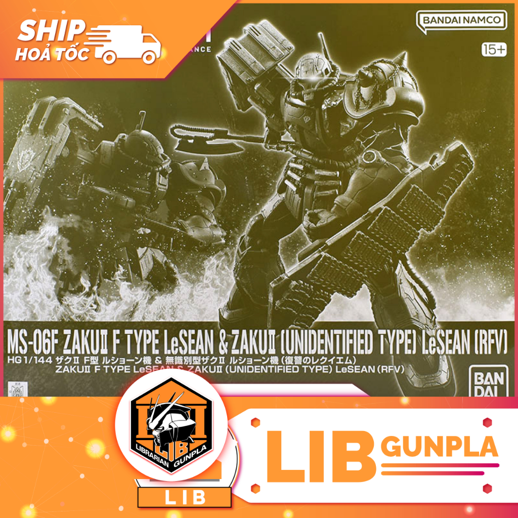 Mô Hình Lắp Ráp Bandai Gundam HG RFV 1/144 MS-06F Zaku 2 F Type & Zaku ...