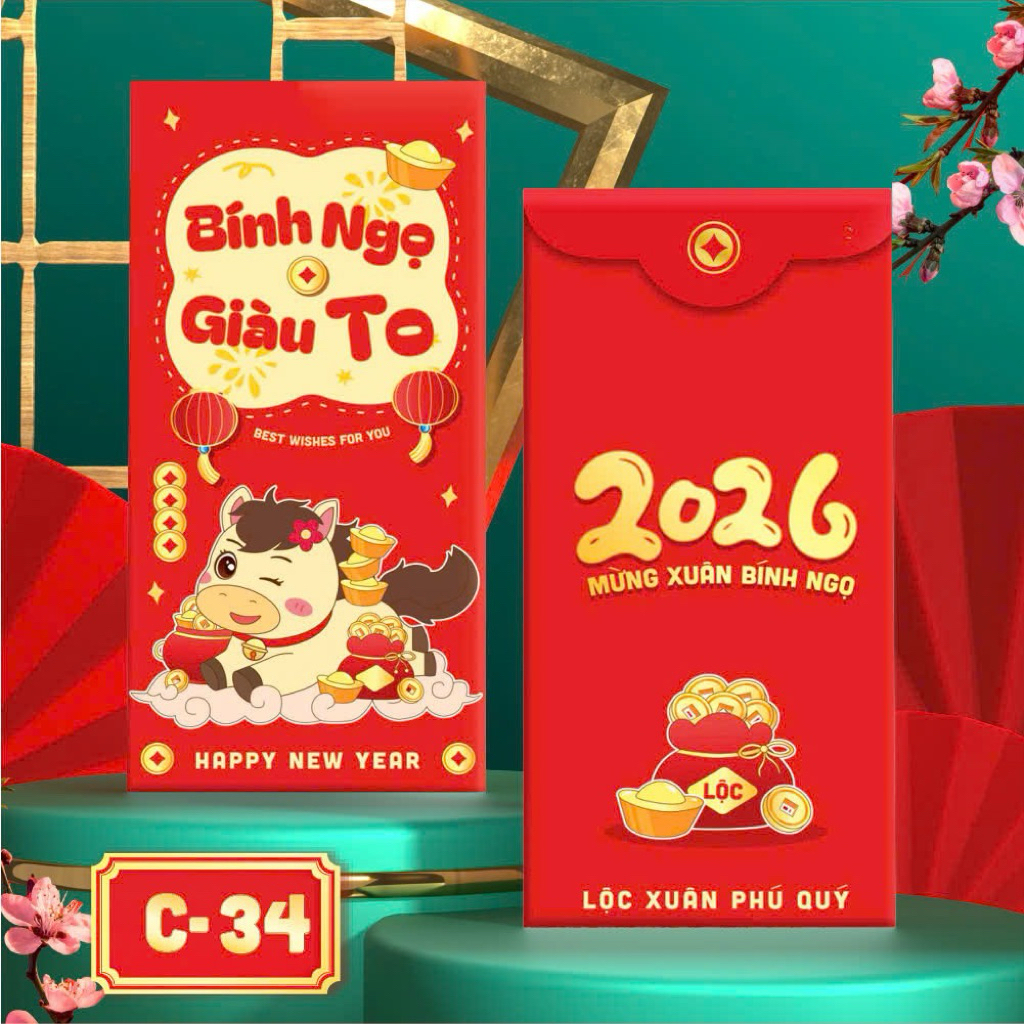 100 bao lì xì đủ mẫu NGỰA ( ảnh shop chụp ), bao lì xì tết | Shopee ...