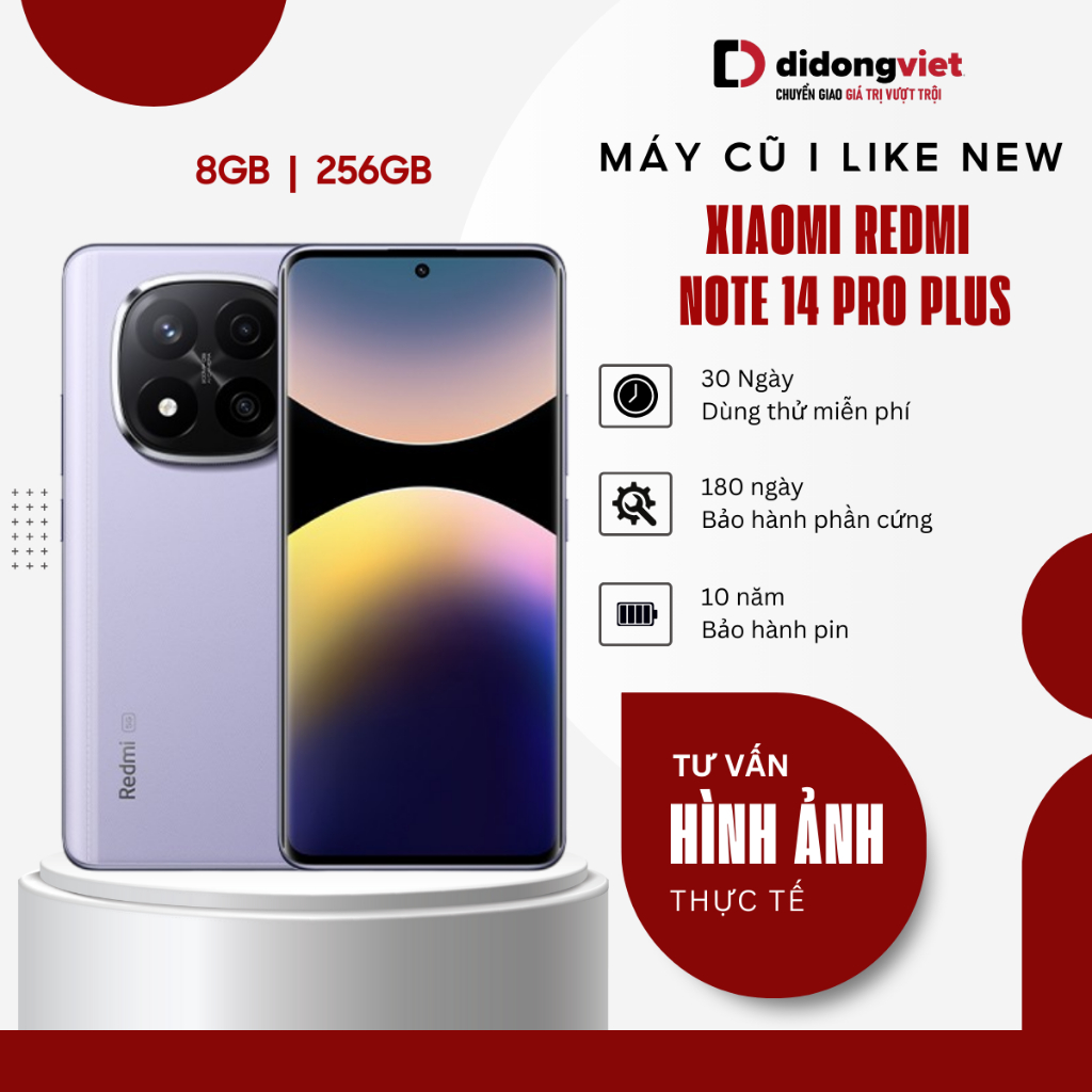 Máy cũ Điện thoại Xiaomi Redmi Note 14 Pro Plus 5G 8GB | 256GB - Đen / Xanh | Shopee Việt Nam