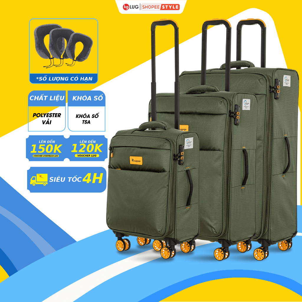 Combo 3 Vali LUG IT Luggage 12-2894E08 S20/S25/S31 Vải Polyester 100% ...