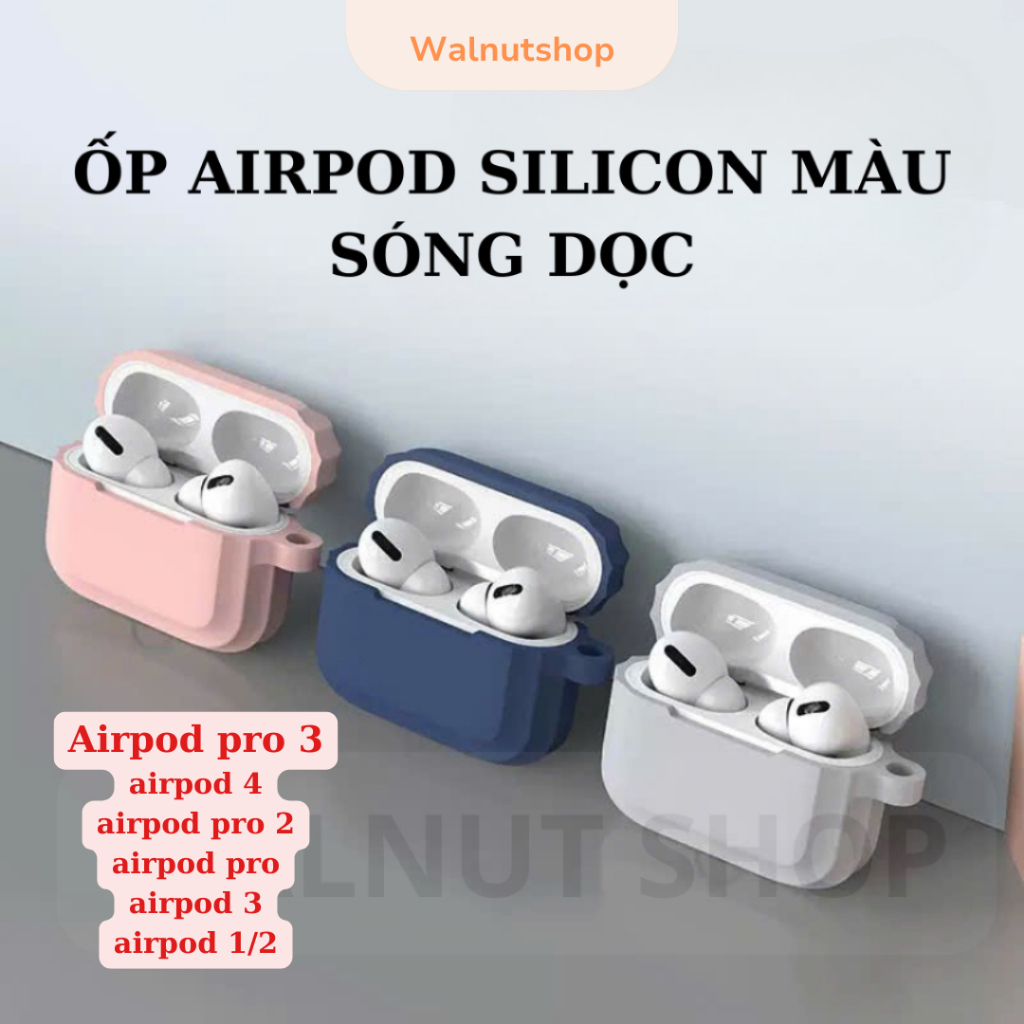 Ốp airpod đồng màu chống bẩn sóng dọc full mã airpod pro3/1/2/3/4/pro ...
