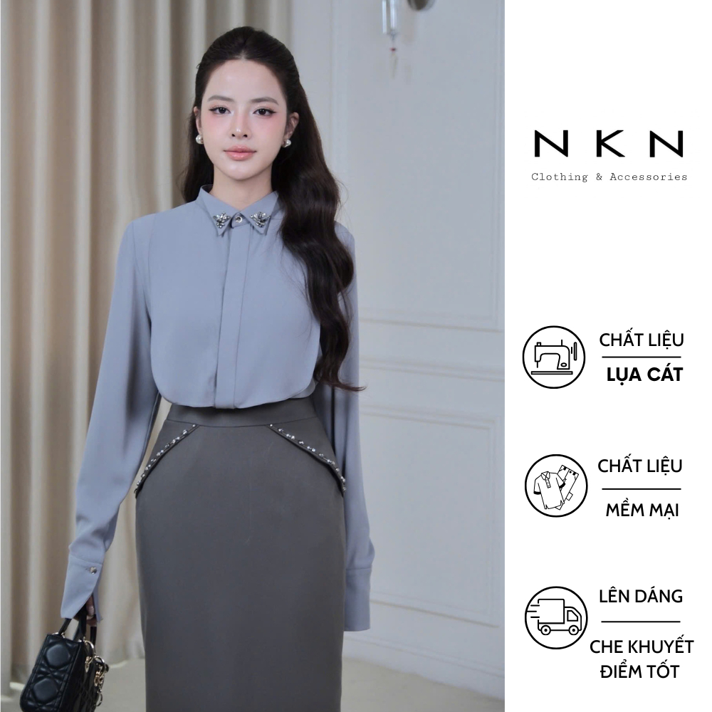 ÁO SƠ MI NỮ CÔNG SỞ NKN MYA – THANH LỊCH, TINH TẾ, DỄ PHỐI | Shopee ...