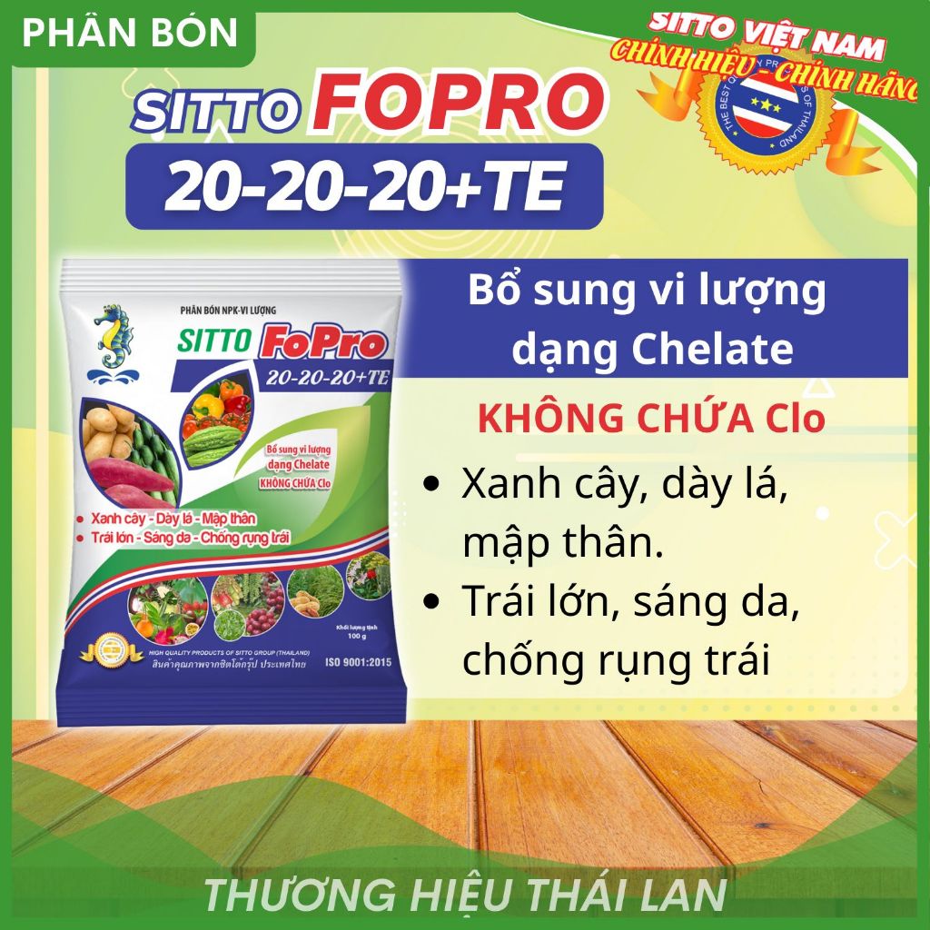 Phân bón lá Sitto FoPro 20-20-20+TE [Chính hãng Thái Lan] | Shopee Việt Nam