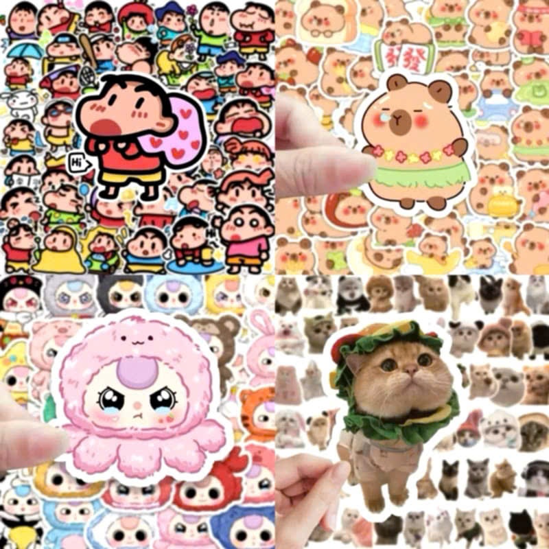 Set 100 Miếng dán Sticker Shin emoji DIY hình dán graffiti hoạt hình ...