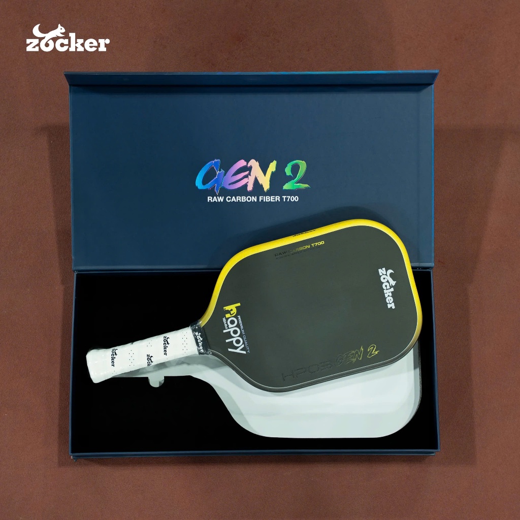 Vợt Pickleball Zocker Happy HP03 Gen 2 Viền TPE có khả năng đàn hồi cao ...