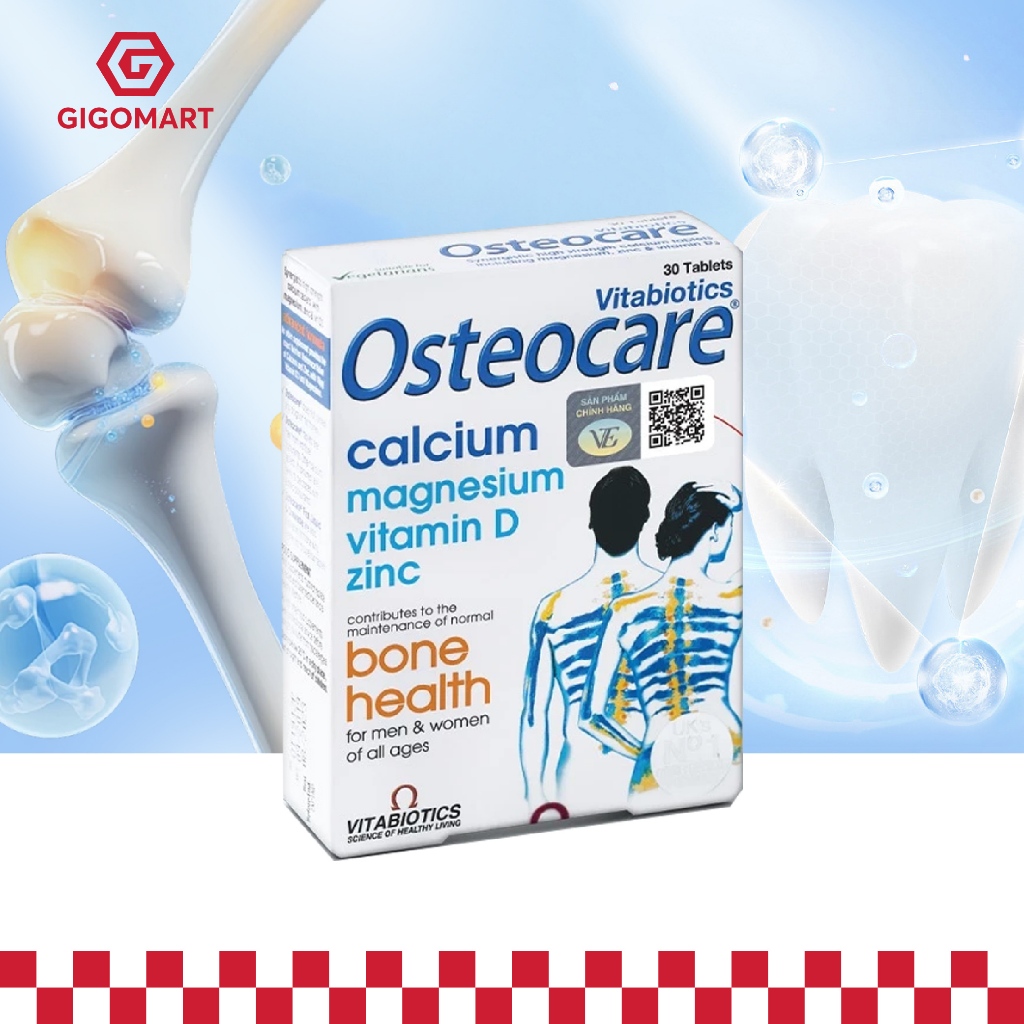 Vitabiotics OSTEOCARE Tablets Bổ sung canxi, vitamin D, hỗ trợ xương ...