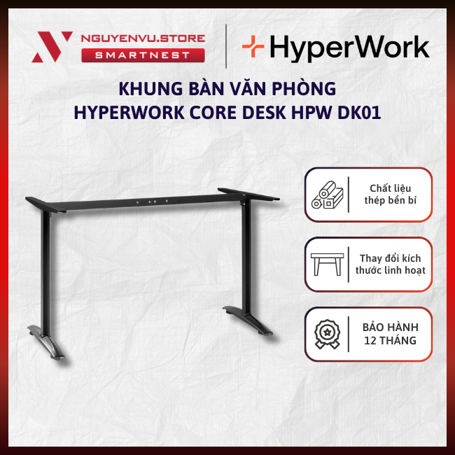 [CHÍNH HÃNG] Khung bàn văn phòng HyperWork Core Desk HPW DK01 - Chất liệu thép bền bỉ, sơn tĩnh ...