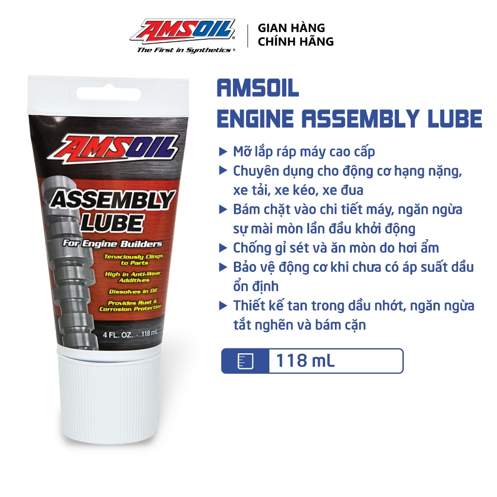 Mỡ ráp máy AMSOIL Engine Assembly Lube 118ml (EALTB) | Shopee Việt Nam