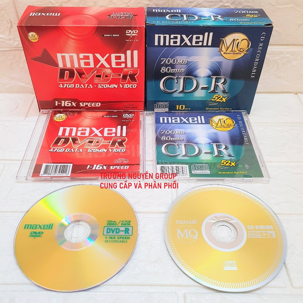 Đĩa Trắng Maxell Cd-r DVd-r Có vỏ hộp Chất Lượng Cao - Ghi Dữ Liệu Phần ...