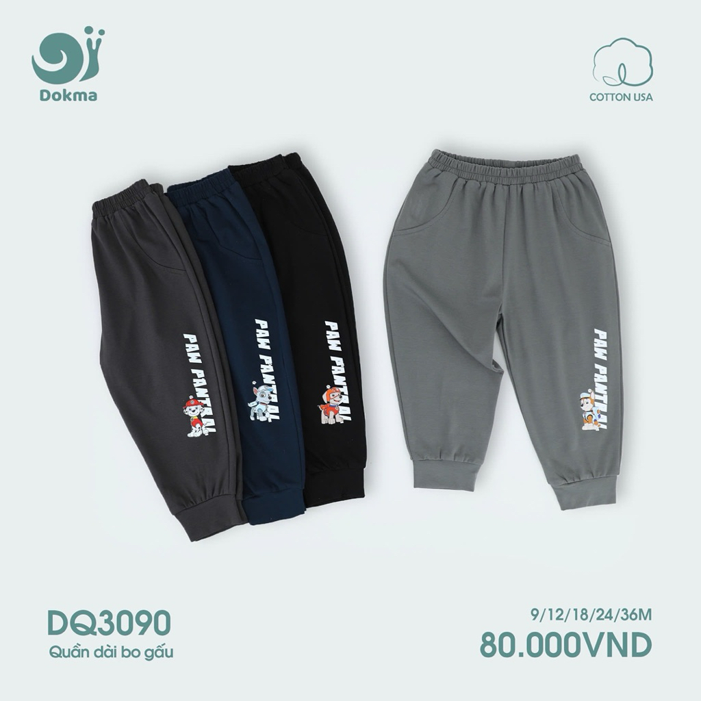 DOKMA - Quần dài bo ống vải cotton cho bé trai/bé gái | Shopee Việt Nam