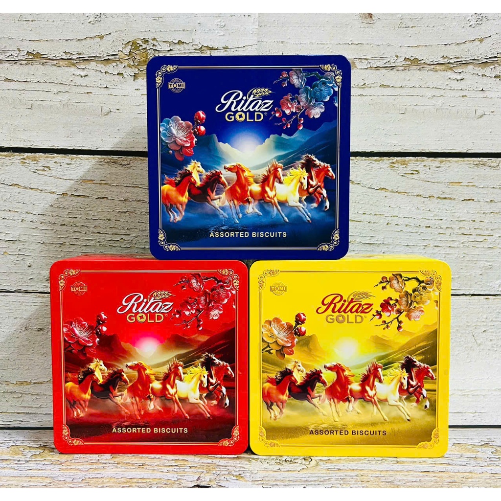 Bánh Quy Ritaz Gold Thập Cẩm Hình 8 Con Ngựa Hộp Thiếc 180g | Shopee ...