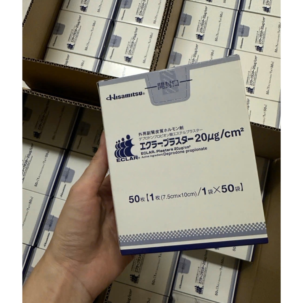 Mẫu 2025, Hộp 50 Miếng dán ép sẹo lồi Esclar Plaster Hisamitsu Nhật bản ...