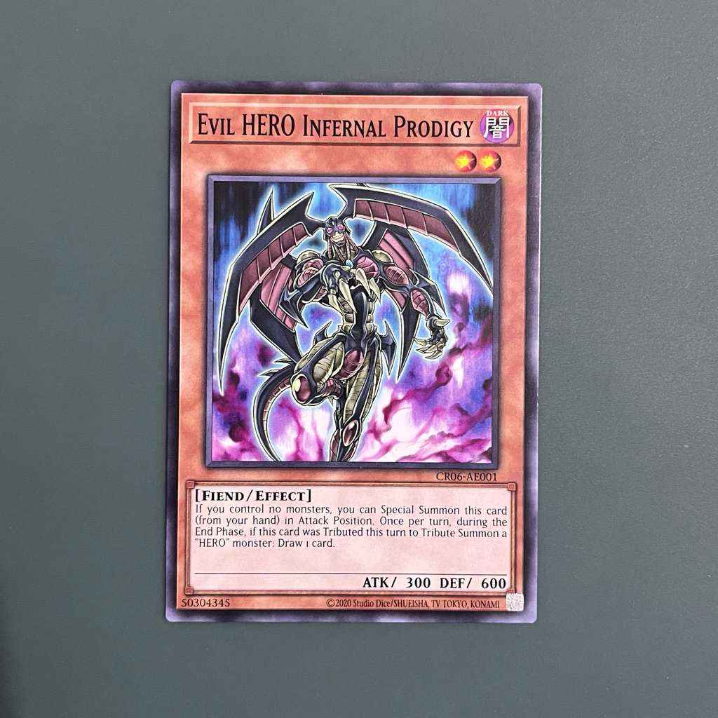 [Yugioh Sky Shop] 1 lá thẻ bài EVIL HERO INFERNAL PRODIGY - CR08-AE001 ...