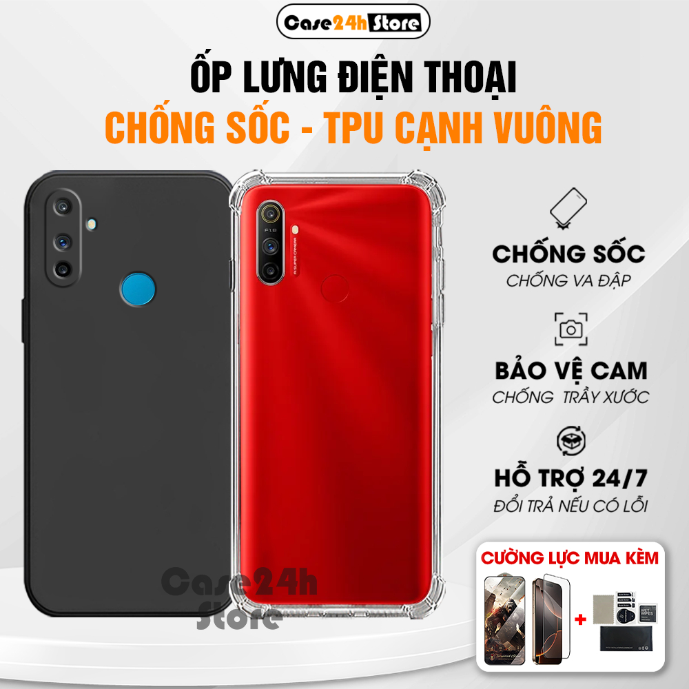 Ốp lưng Realme C3, C3i dẻo trong chống sốc 4 cạnh, bảo vệ camera, chất ...