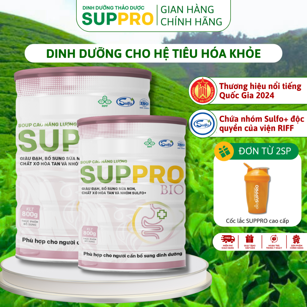 [Combo 2 lon] Súp dinh dưỡng SUPPRO BIO bổ sung lợi khuẩn, cung cấp ...