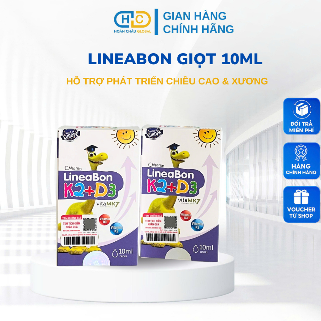 VITAMIN LineaBon D3+K2 - Hỗ trợ hấp thu Canxi giúp phát triển chiều cao ...