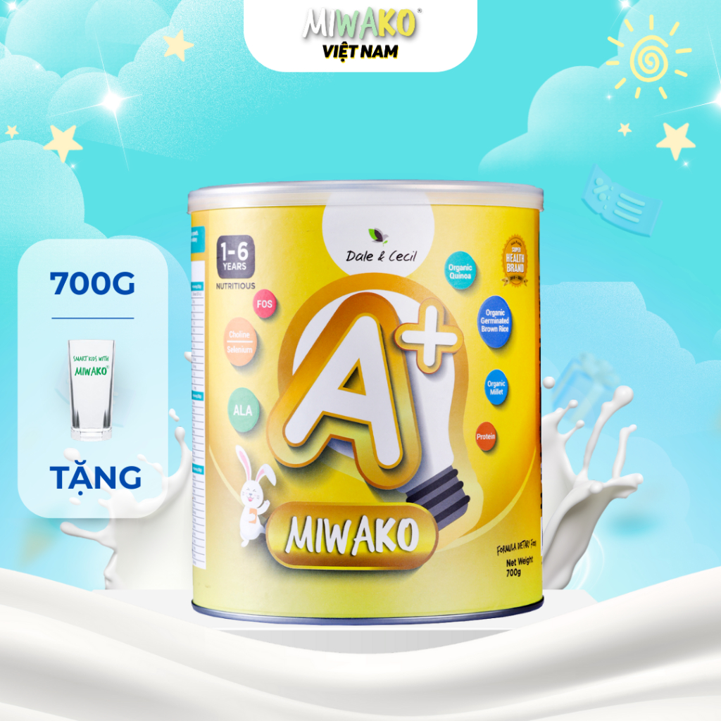 Sữa Hạt Miwako A+ Vị Vani Hộp 700g Chuẩn Hoa Kỳ Giúp Bé Phát Triển Toàn ...