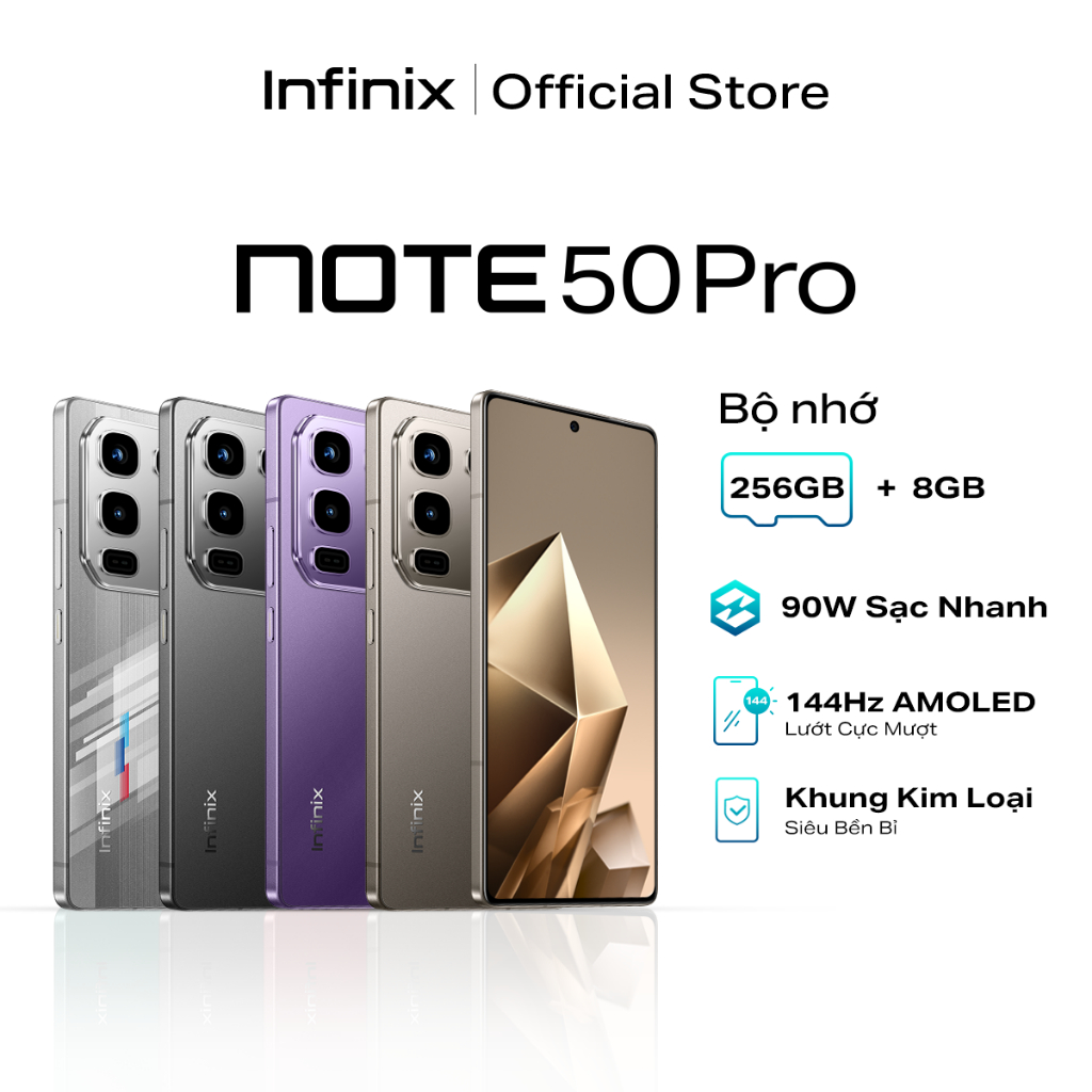 [CHÍNH HÃNG] Infinix NOTE 50 Pro | 256GB/12GB | AMOLED 6.78” 144Hz ...