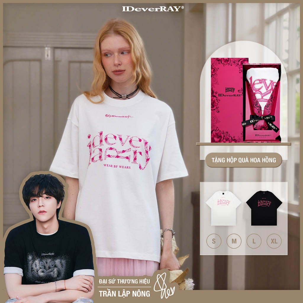 [HỘP HOA HỒNG] Áo thun unisex chính hãng IDeverRAY [Darling] Blooming ...