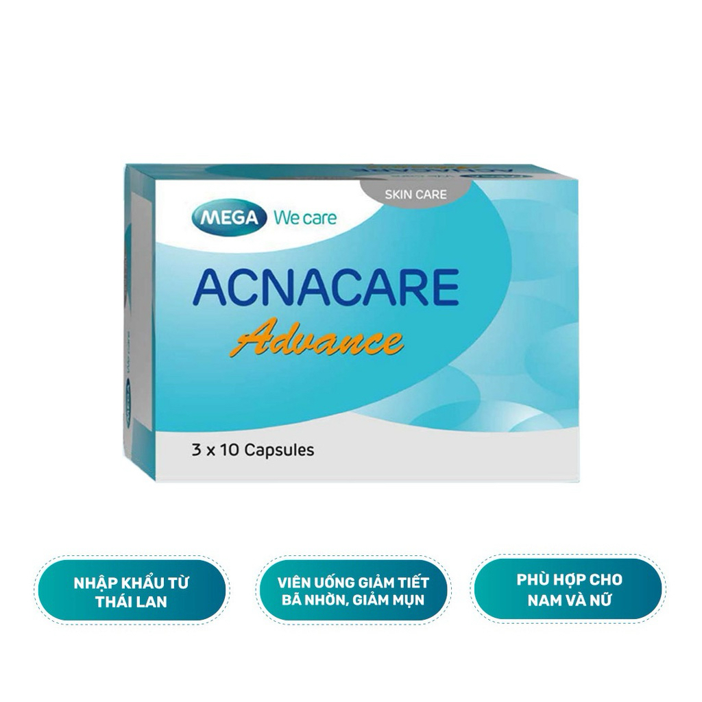 [CHÍNH HÃNG] Viên uống, gel Acnacare Advance giảm tiết bã nhờn da dầu ...