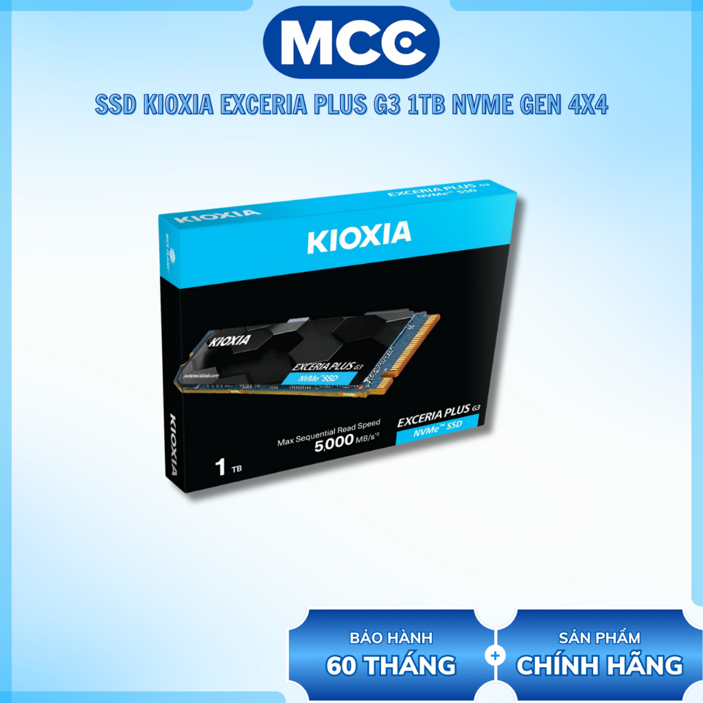 Ổ cứng SSD Kioxia EXCERIA PLUS G3 1TB NVMe Gen 4x4 LSD10Z001TG8 | Shopee Việt Nam