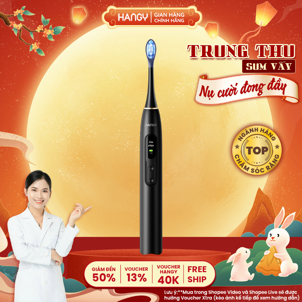 Bàn chải điện màn hình LED thông minh HANGY HY23 Ultra [Đổi mới trong ...