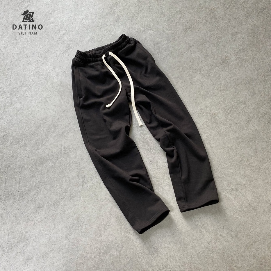 Quần dài sweatpant thun nam nữ ống rộng DATINO vải thun nỉ chân cua ống ...