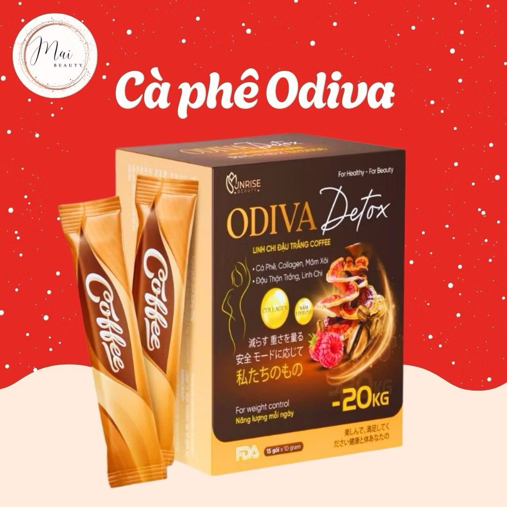Cà phê Odiva Coffe 3in1 Chính Hãng hộp 15 gói thơm ngon giảm mỡ bụng ...