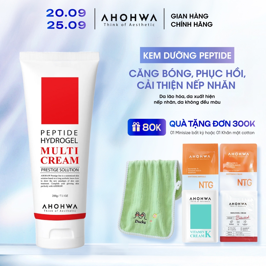Kem Dưỡng Da Đa Năng AHOHWA Peptide Hydrogel Multi Cream - Giúp Dưỡng ...