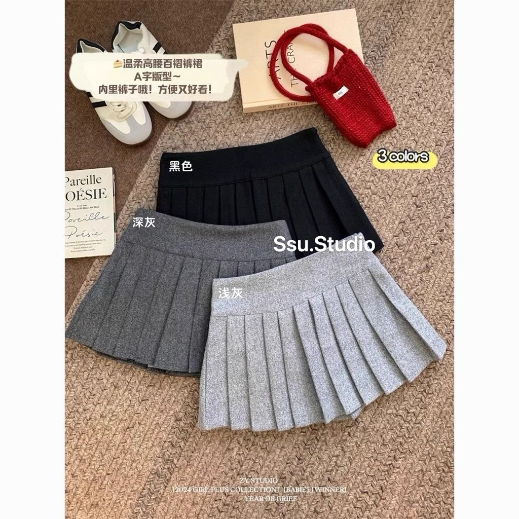 𝑺𝒔𝒖.𝑺𝒕𝒖𝒅𝒊𝒐// QUẢNG CHÂU L1 CHÂN VÁY DẠ XẾP LI SIU XINH | Shopee Việt Nam