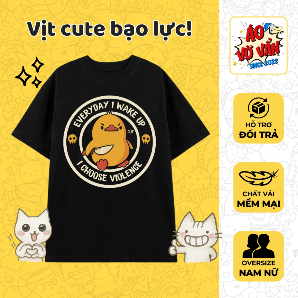 Áo Vớ Vẩn Vịt kute mạnh bạo oách xà lách Áo thun Meme hài dễ thương ...