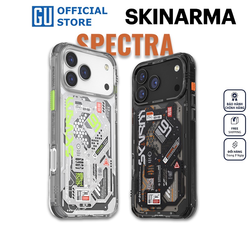 Ốp Lưng iPhone 17 Pro/ 17 Pro Max SKINARMA SPECTRA Mag-Charge In Họa ...