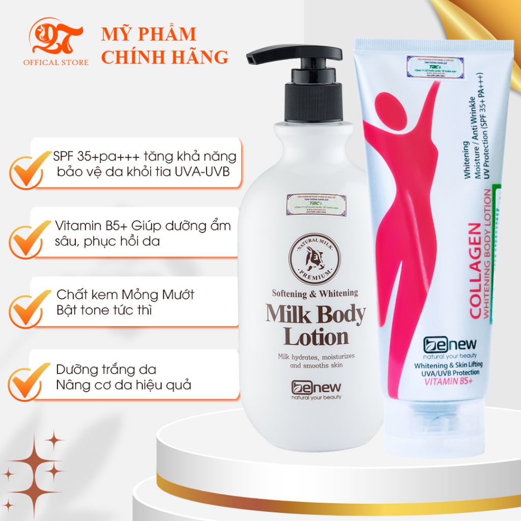[Hàng Chính Hãng] Kem Body Dưỡng Da Benew Whitening Body Lotion 200ml ...