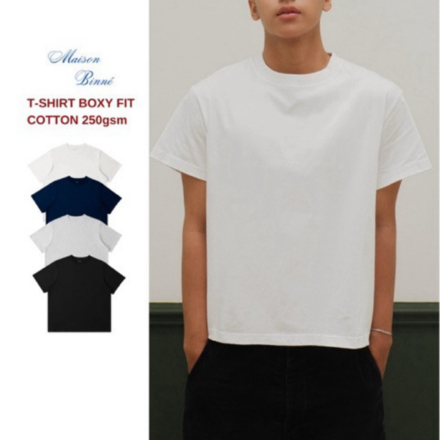 Áo Thun Boxy Fit - Maison Binné - Vải Cotton 100% 4 Chiều 250gsm ...