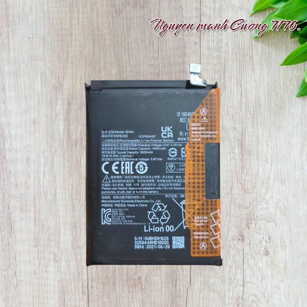 Pin XM Redmi Note 10 5G (BN5A) Bóc Máy Chính Hãng Đã Qua Sử Dụng Chuẩn ...