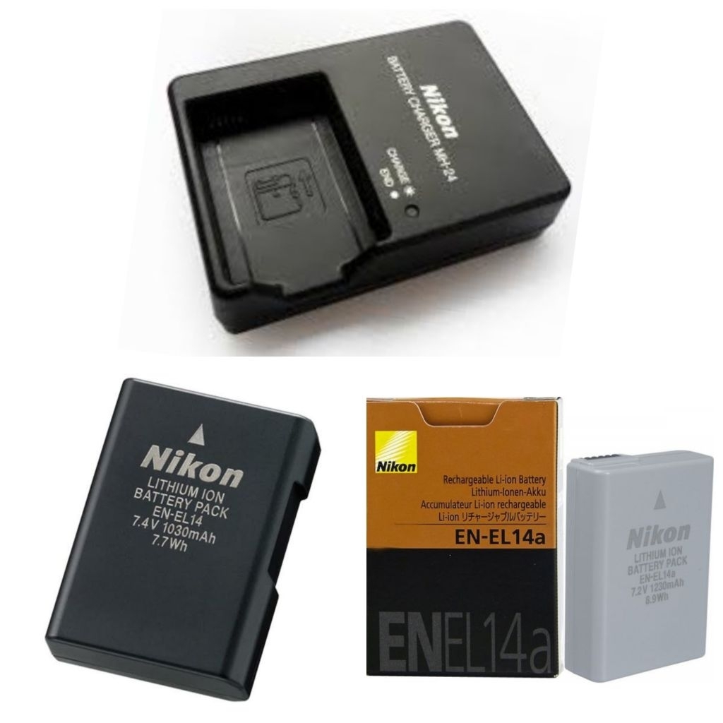 Sạc Nikon MH24 hoặc Pin nikon EL14 / EL14A cho D3100, D3200, D3300 ...