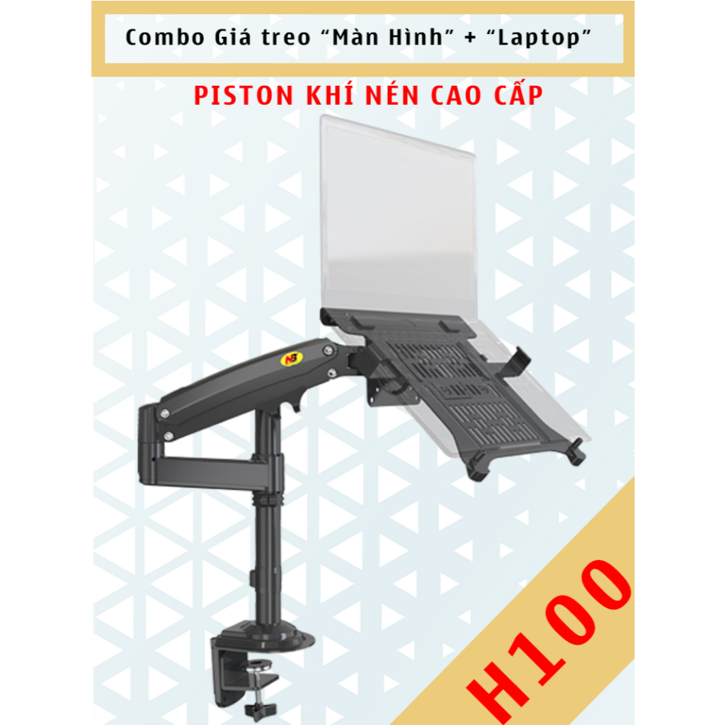 Arm Laptop - Combo [H100-Fp2] - Giá đỡ Laptop - Arm màn hình kết hợp ...
