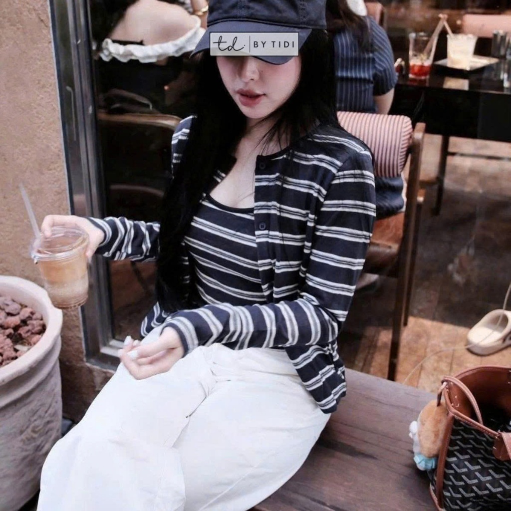 Set đồ nữ sang chảnh áo khoác cardigan nữ len Hàn Quốc dáng vừa len ...